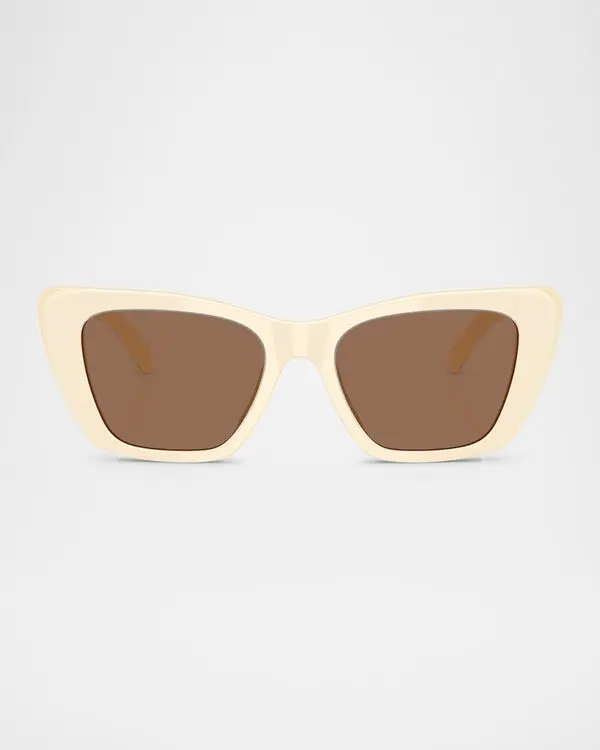 Tory Burch Ty7216u Cat-eye Sunglasses - Milky Ivory