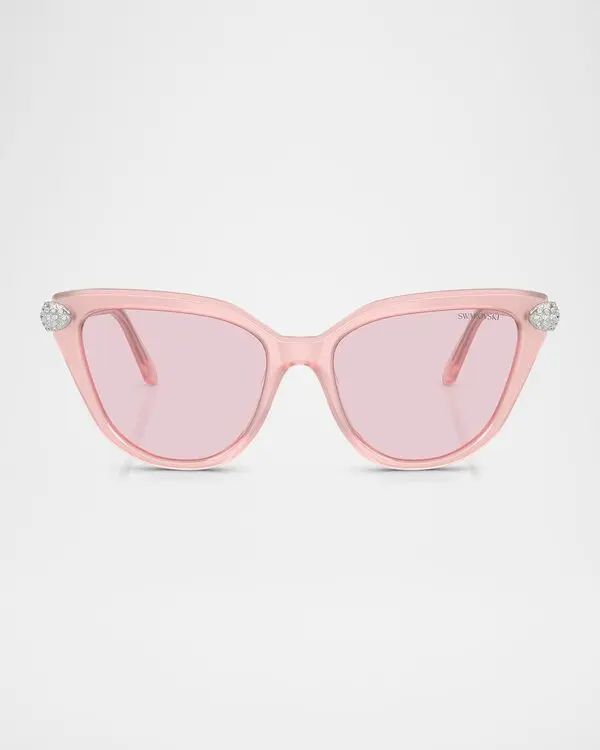 SWAROVSKI Sk6039 Cat-eye Sunglasses - Milky Pink