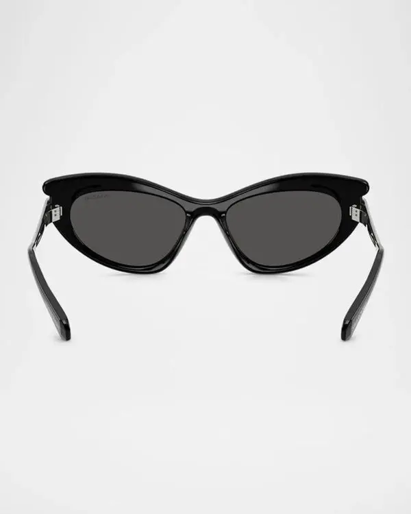SWAROVSKI Embellished Cat-eye Sunglasses - Black