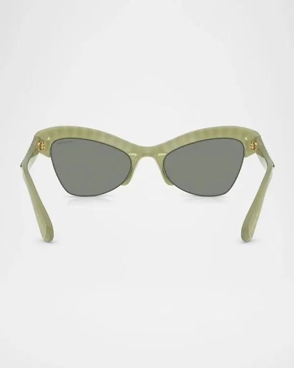 SWAROVSKI Embellished Butterfly Sunglasses - Green