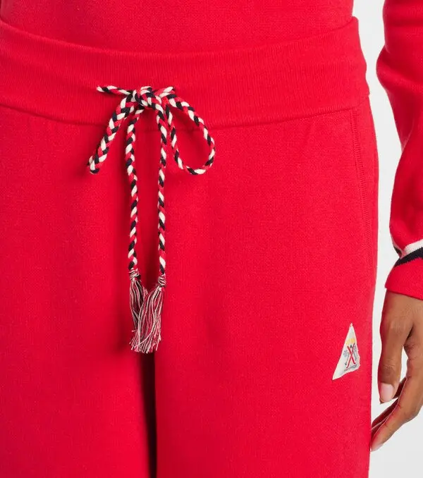 The Upside Keystone Embroidered Sweatpants - Red