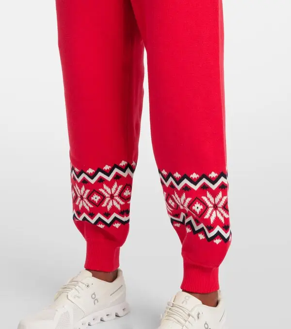 The Upside Keystone Embroidered Sweatpants - Red
