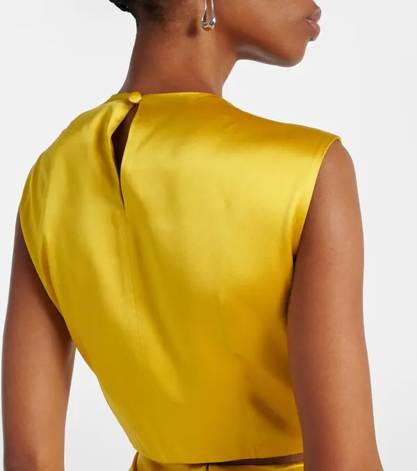 Max Mara Panaro Cutout Draped Silk Maxi Dress
