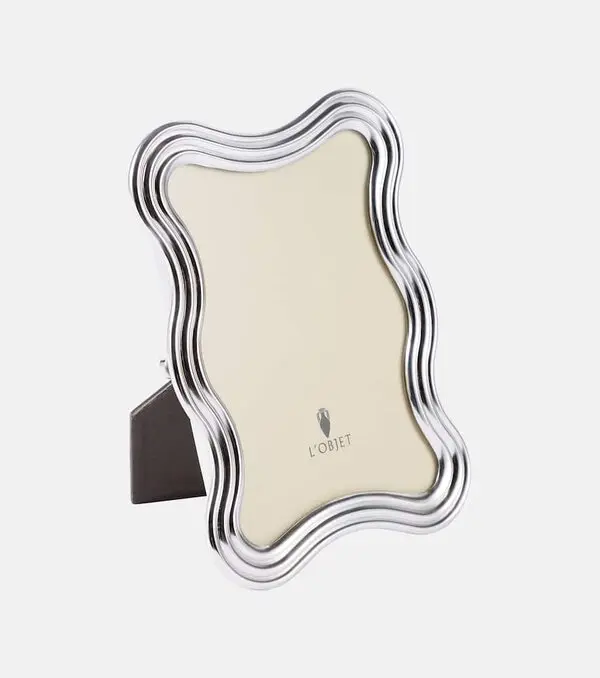 L'Objet Ripple Platinum-plated Picture Frame - Silver