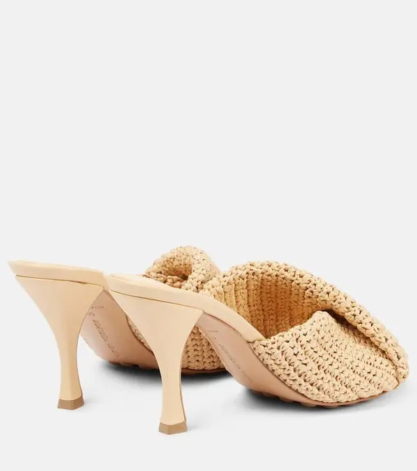 Bottega Veneta Blink 80 Crochet Raffia Mules