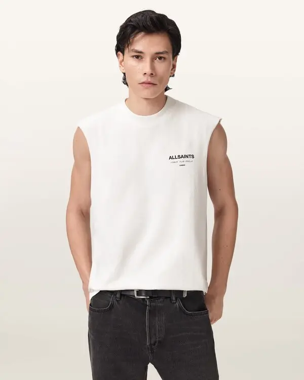ALLSAINTS Underground Sleeveless Crew Neck T-shirt - White