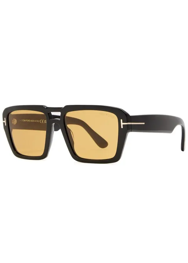 TOM FORD Redford Square Frame Sunglasses - Black