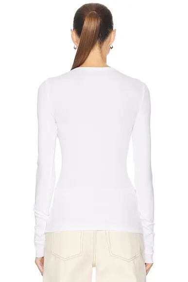 GRLFRND Crew Neck Long Sleeve Tee - White
