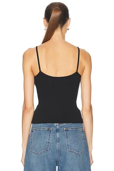 GRLFRND Essential Cami Ribbed Knit Tank - Black