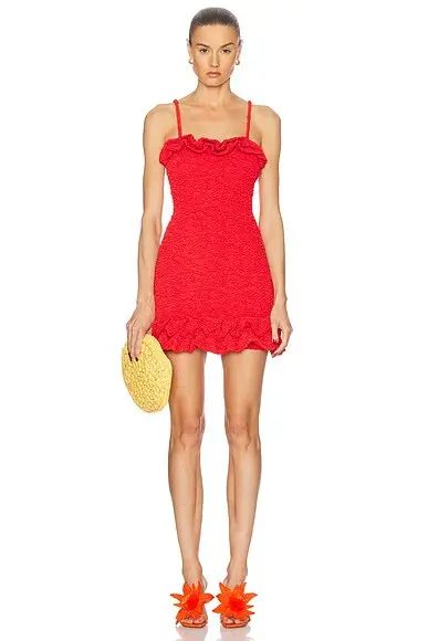 PatBO Papillon Jacquard Flutter Mini Dress