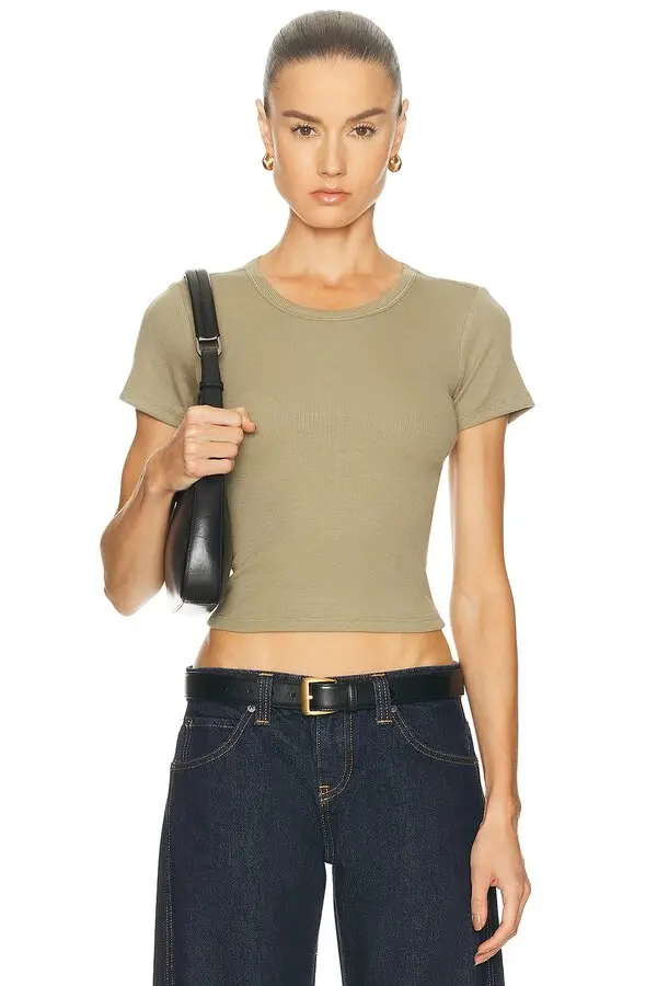 GRLFRND Baby Tee - Light Olive
