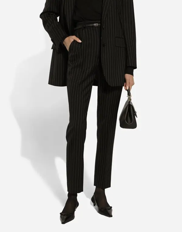 Dolce & Gabbana Tailored Pinstripe Wool Pants - Multicolor