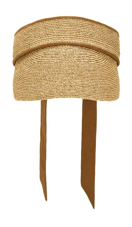 Lack Of Color Linen Visor - Natural & Cinnamon