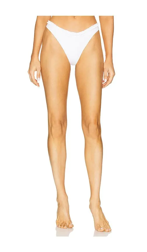 Frankies Bikinis Full Moon Bikini Bottom - Optic White