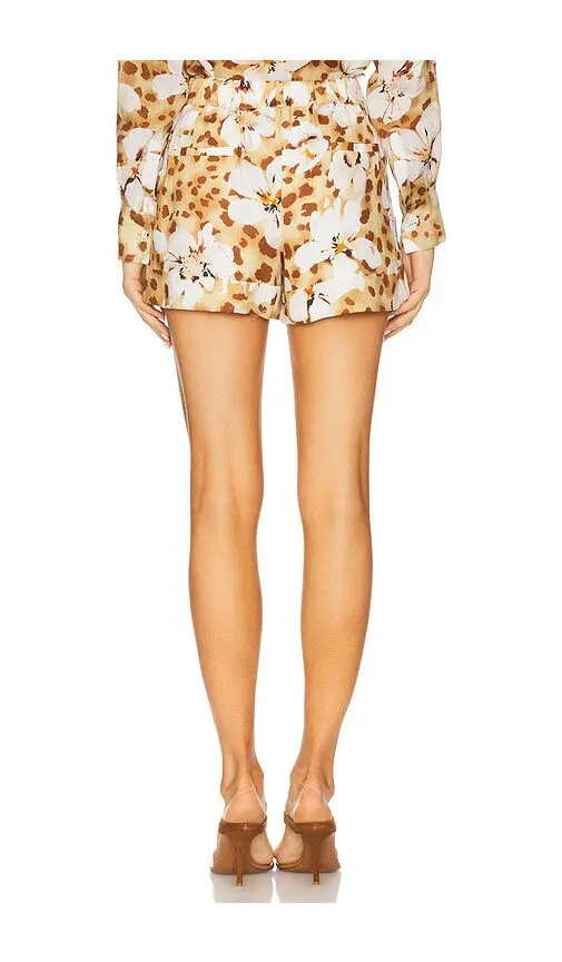 KARINA GRIMALDI Printed Linen Shorts