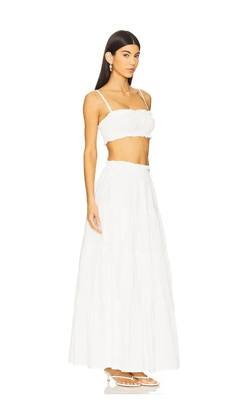 MORE TO COME Mora Maxi Skirt Set - White