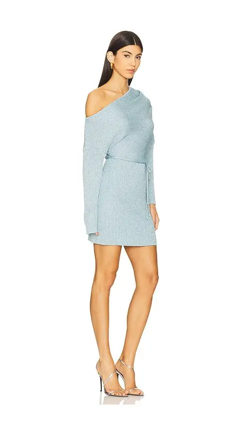 NEVER FULLY DRESSED One Shoulder Metallic Mini Dress