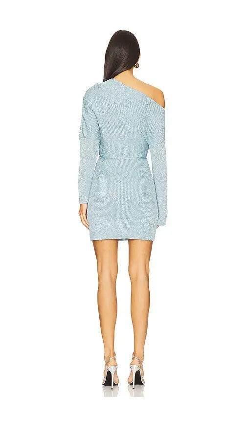 NEVER FULLY DRESSED One Shoulder Metallic Mini Dress