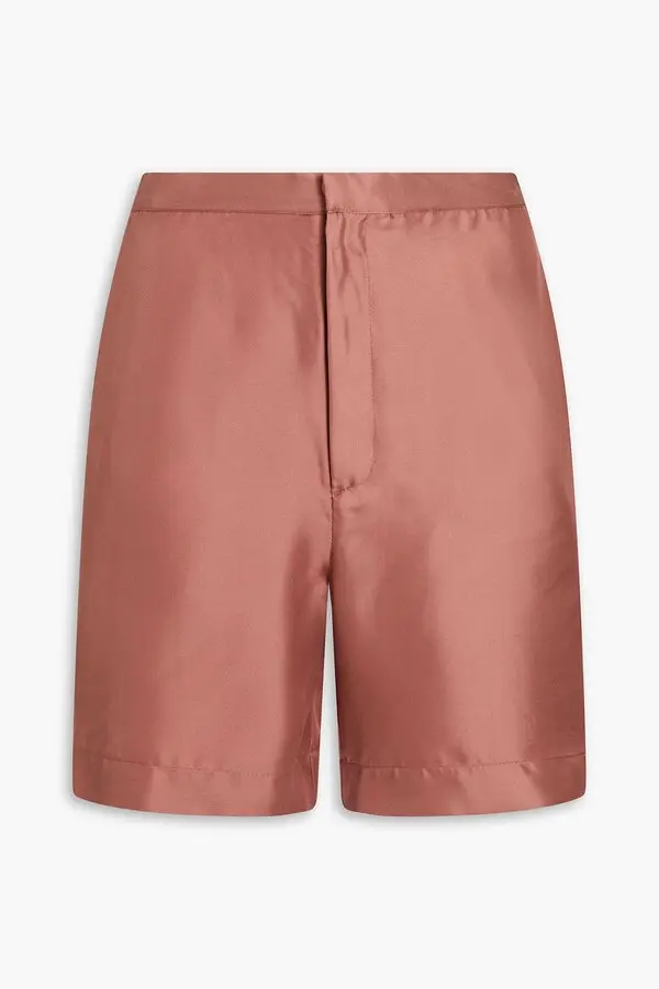 Loulou De Saison Loulou Studio Poseidon Silk-twill Shorts - Antique Rose