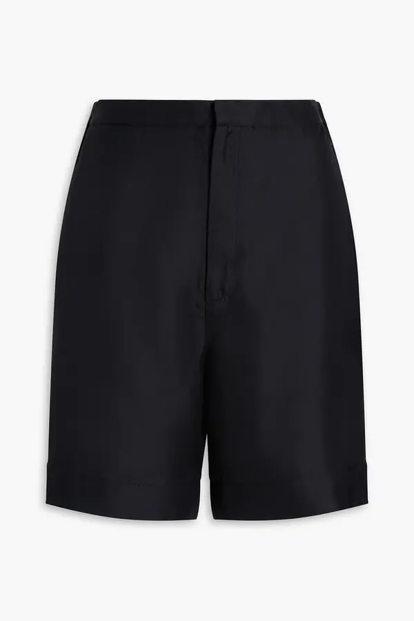 Loulou De Saison Poseidon Silk-twill Shorts - Black