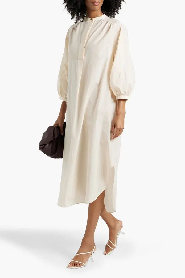 loulou studio shirt dress Loulou studio 'ara' long shirt dress in satin