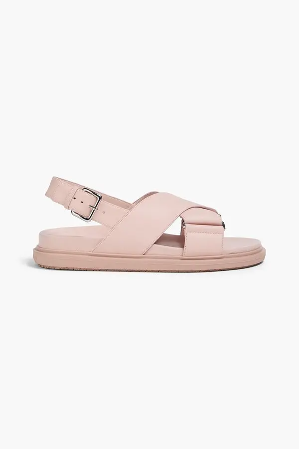 Marni Fussbett Leather Slingback Sandals - Pastel Pink