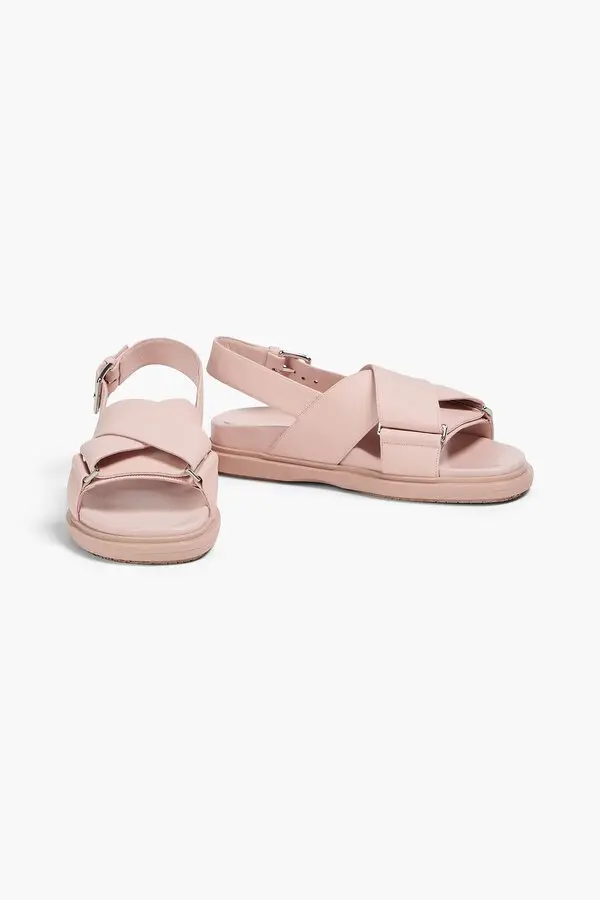 Marni Fussbett Leather Slingback Sandals - Pastel Pink