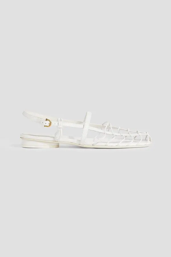 FERRAGAMO Shay 10 Leather Slingback Sandals