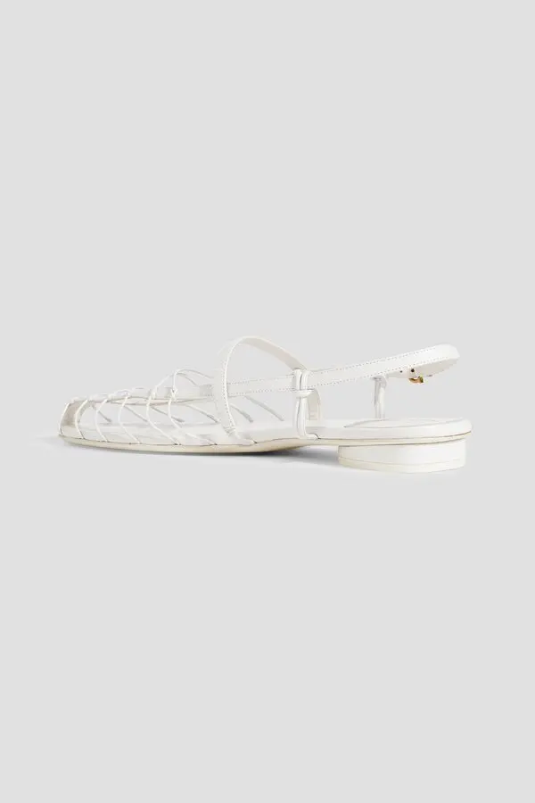 FERRAGAMO Shay 10 Leather Slingback Sandals