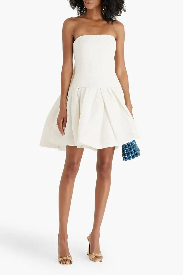 one shoulder white jersey dress Long White One-Shoulder Prom Dress with Ruching White / 2