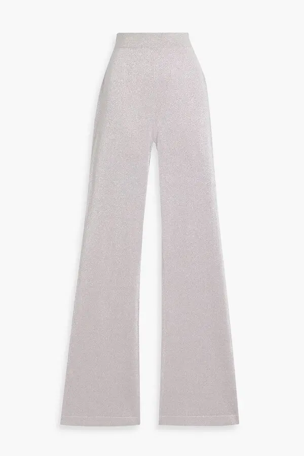 Missoni Metallic Knit Bootcut Pants - Baby Pink