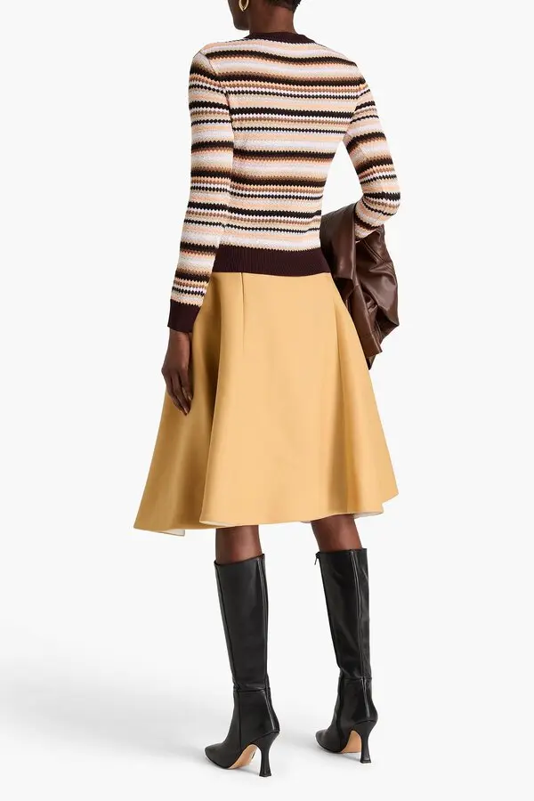 Missoni Striped Crochet-knit Cotton-blend Sweater