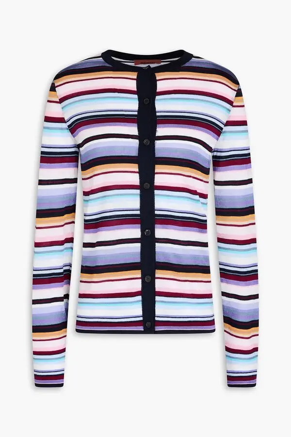 Missoni Striped Wool-blend Cardigan - Multicolor