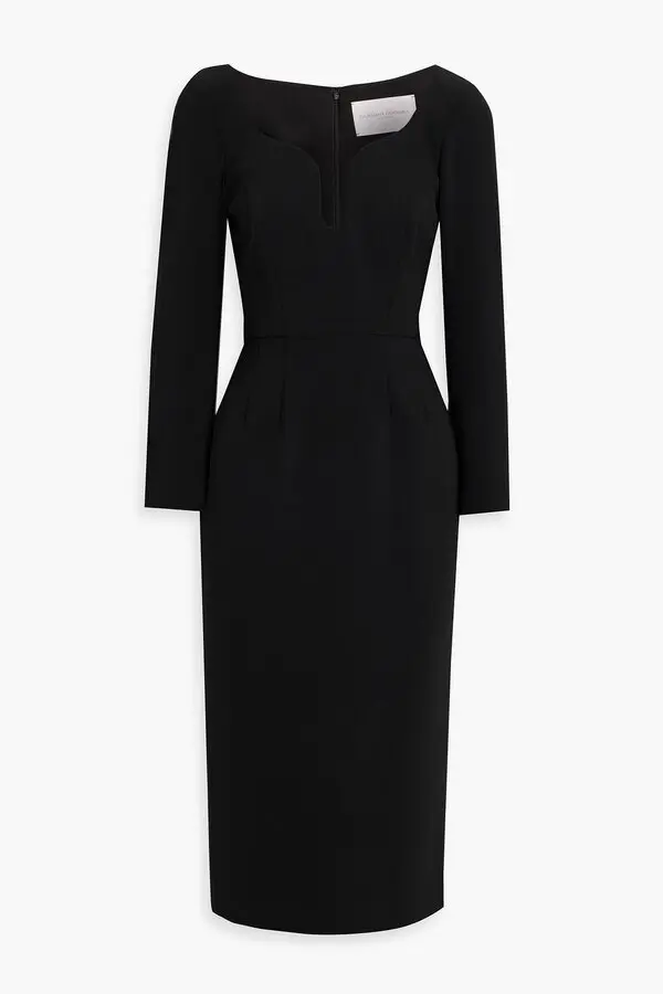Carolina Herrera Crepe Midi Dress - Black