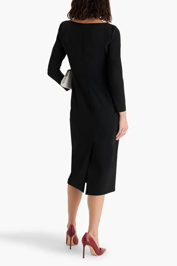 Carolina Herrera Crepe Midi Dress - Black