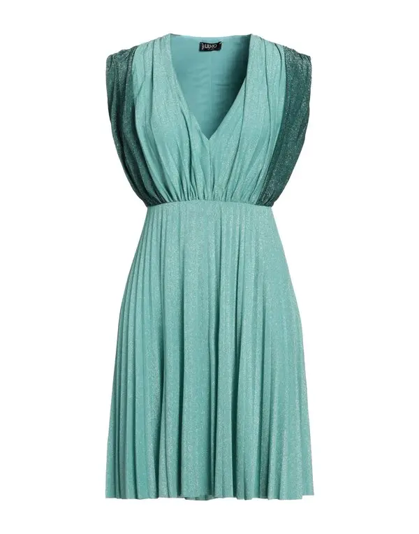 Liu Jo Mini Pleated Dress In Green - 72% Off | Editorialist