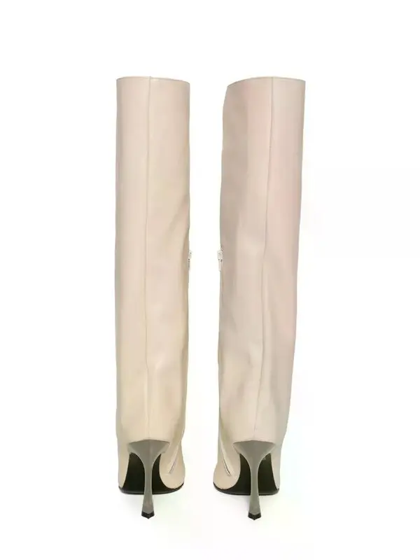 MUGLER 95mm Leather Knee-high Boots