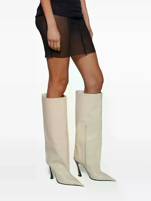 MUGLER 95mm Leather Knee-high Boots