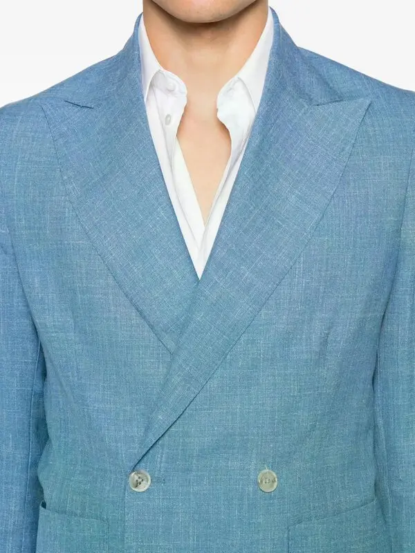 BARBA NAPOLI Double-breasted Blazer - Blue