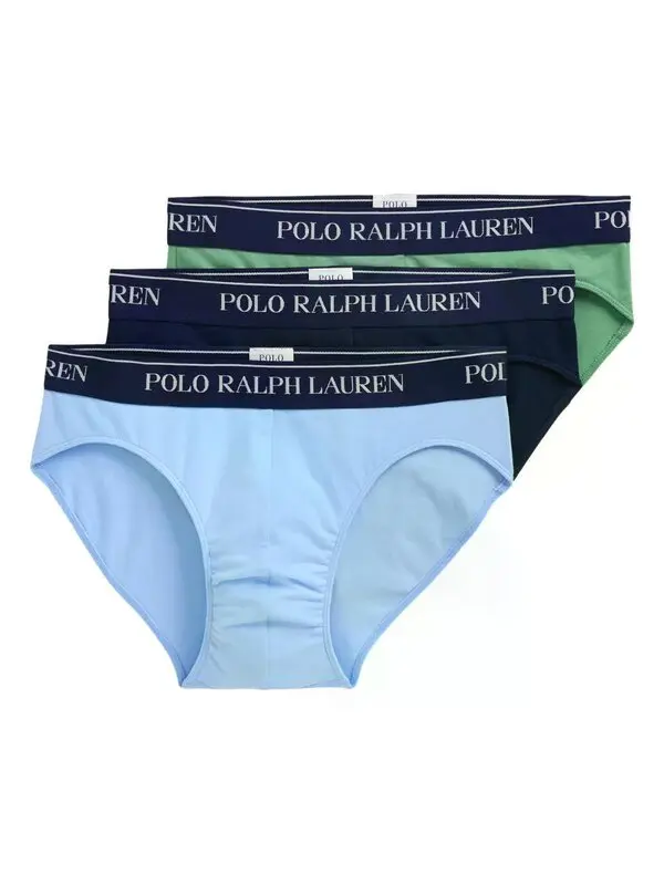 Polo Ralph Lauren Logo-waistband Briefs - Blue