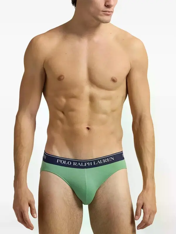 Polo Ralph Lauren Logo-waistband Briefs - Blue
