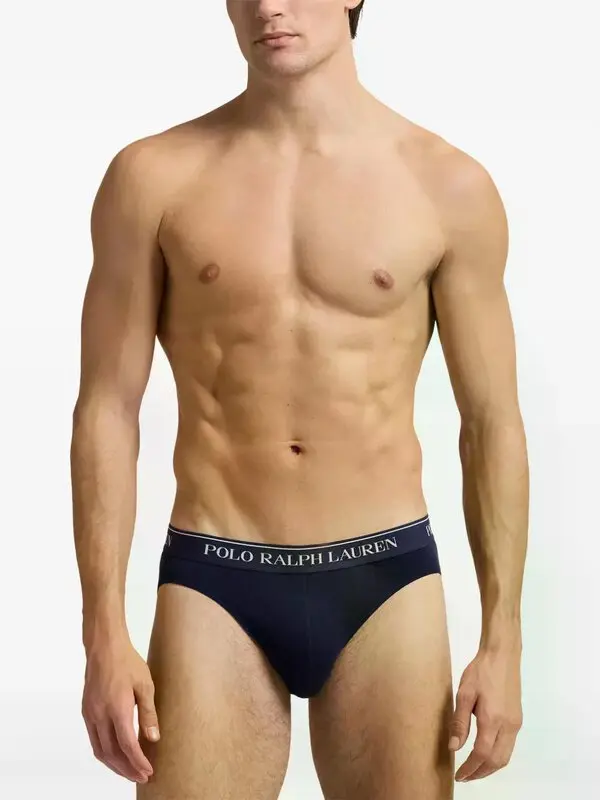 Polo Ralph Lauren Logo-waistband Briefs - Blue