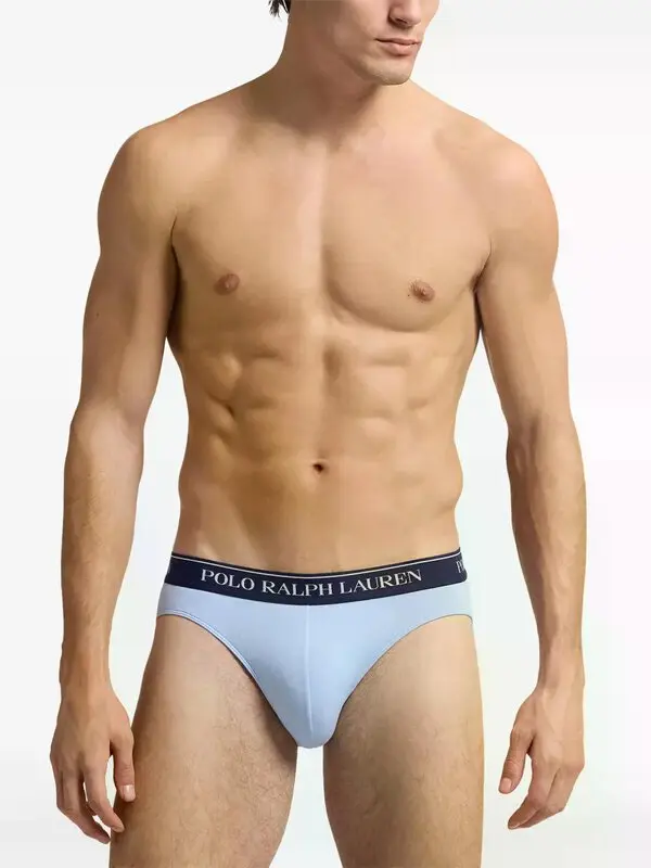 Polo Ralph Lauren Logo-waistband Briefs - Blue
