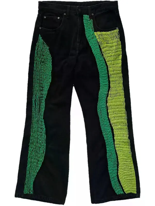 GLASS CYPRESS Bead-embellished Jeans