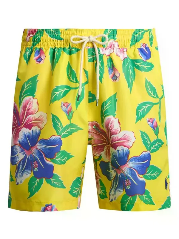 Polo Ralph Lauren Floral-print Swim Shorts - Yellow