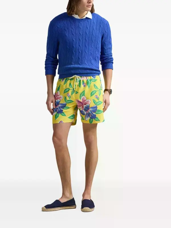 Polo Ralph Lauren Floral-print Swim Shorts - Yellow