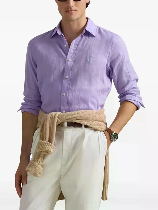 Polo Ralph Lauren Linen Shirt - Purple