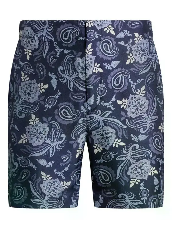 Ralph Lauren Purple Label Paisley-print Swim Shorts - Blue