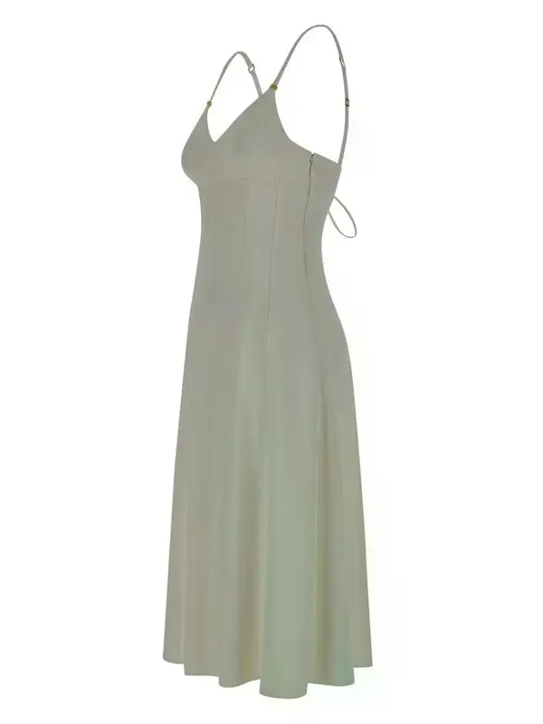 Elisabetta Franchi Lace-up Midi Dress - White