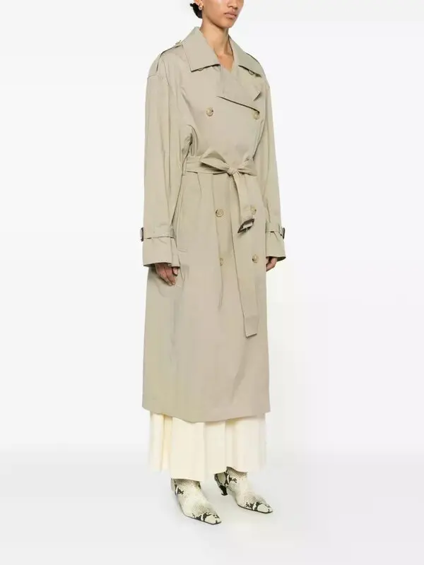 TOTEME Belted Double-breasted Coat - Neutrals